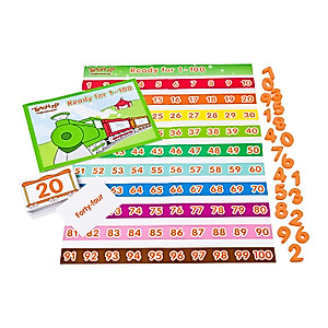 Teach My Preschooler Learning Kit: Screen-Free. Preschool Readiness. All-In-One Kit. Teach Reading, Printing, Numbers to 100, Early Math. 70+ pieces plus teaching guides and storage case. Age 3yrs+ , Green