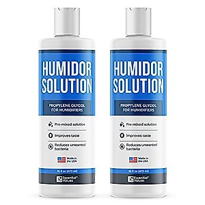 Humidor Solution, Propylene Glycol for cigar humidifiers, 2 Pack 16oz Humidor Accessories by Essential Values…