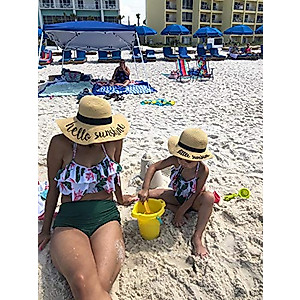 Mommy & Me Sunhat Bundle: Little/Hello Sunshine (Natural/Natural)