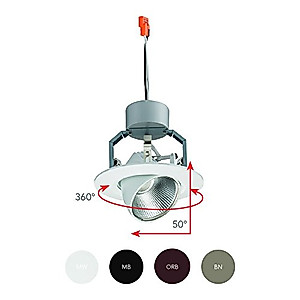 Lithonia Lighting 4IGMW LED 30K 90CRI M6 640 lm 3000K LED iGimbal Module, 4", Matte White