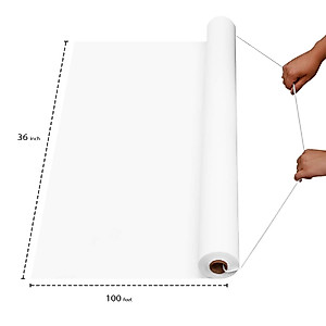 Party Essentials Plastic Disposable Aisle Runner for Wedding Ceremony Events Indoor and Outdoor on Floor Tile Grass Carpet, 100 ft x 3 ft, White