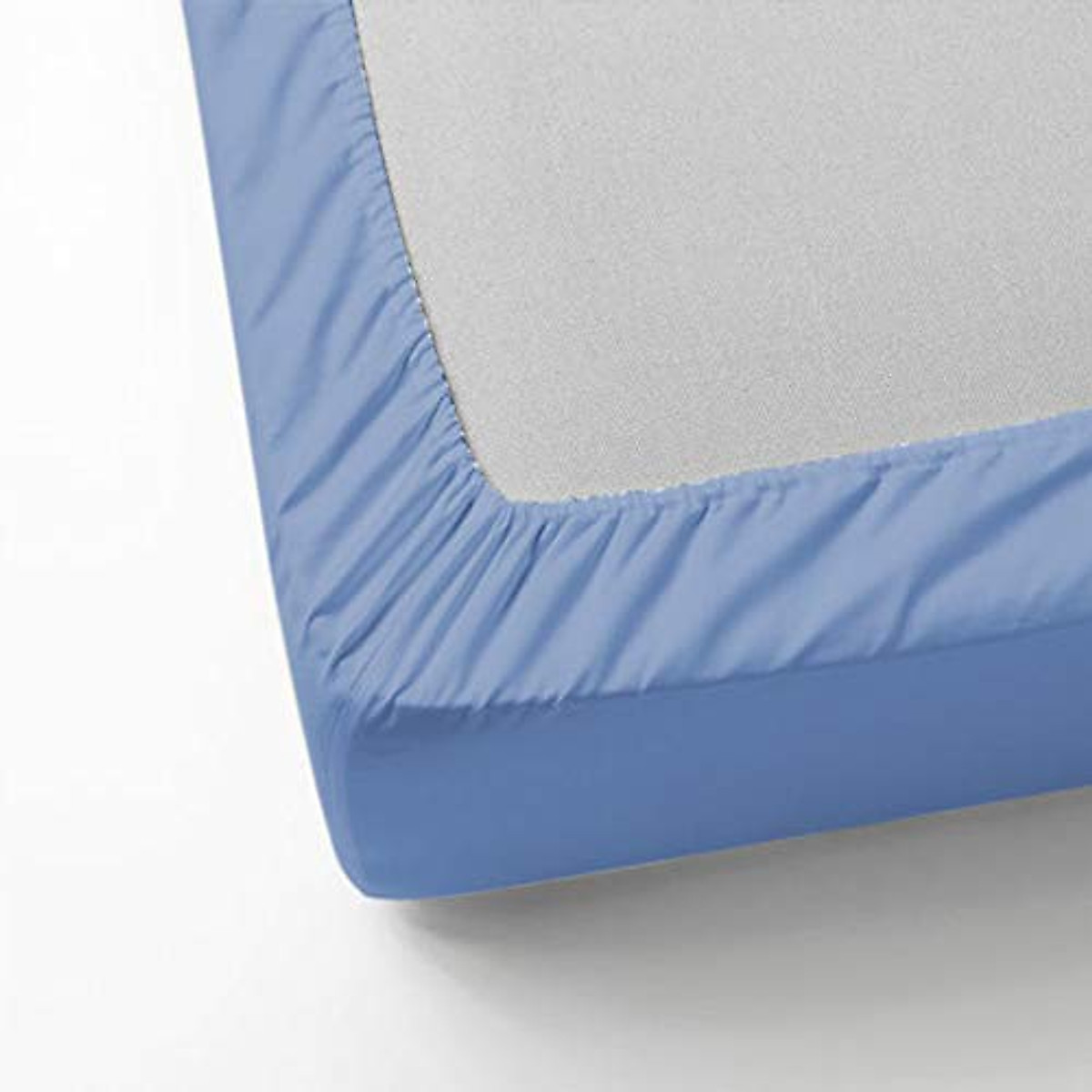 Audley Home 600 Thread Count 100% Egyptian Cotton, 3 Piece Bedsheet Set, 18” Deep Pockets, Smooth & Soft Sateen Weave, Hotel Quality (Light Blue, Twin XL)