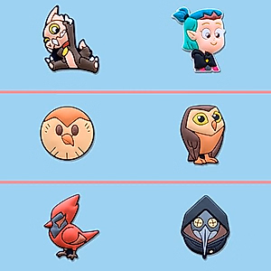 20PCS The Owl House Shoe Decoration Charms for Croc Clog, Cartoon Owl Charms Accessories for Teens Kids Boy Girl Party Favor