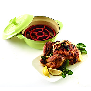 Norpro 392 Round Silicone Roast Rack, Red, 7"