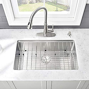 32 Undermount Kitchen Sink Stainless Steel- VASOYO 32x19 Inch Undermount Workstation Kitchen Sink 16 Gauge 10 Inch Deep Stainless Steel Single Bowl Kitchen Sink with Cutting Board