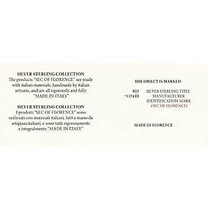 SEC OF FLORENCE 7"x5" in Hallmarked Solid Sterling Silver 925 Photo Picture Frame with Mahogany Wood Back 7370/13X18