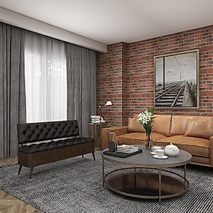 Deco 79 Industrial Metal Storage Bench, 54" x 19" x 31", Black