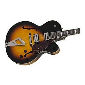 Gretsch G2420 Streamliner Hollow Body 6-String Electric Guitar with Chromatic II Tailpiece, Broad'Tron Pickups, and Laurel Fingerboard (Right-Handed, Aged Brooklyn Burst)