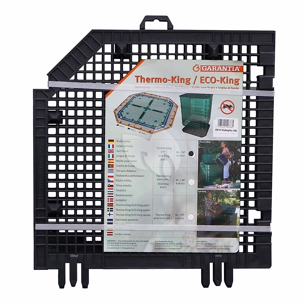 Exaco Tierra Garden Soil Fence for Thermo King Composter (Large), Fence Protects Your Outdoor Compost Bin from Unwanted Animals and Increases Drainage, 626100