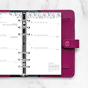 Filofax Calendar Diary Refill, Personal/Compact Size, Week-to-View, Garden Minimal Diary Pack, Multilingual: Five Languages, 2024 (C68492-24)