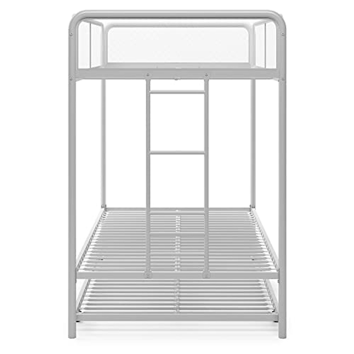 DHP Triple Metal Bunk Bed Frame, White, Twin