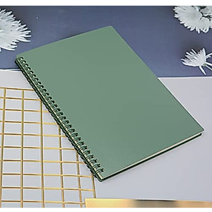 Yansanido Spiral Notebook, 4 Pcs 10 Inch x 7.4 Inch B5 Thick Plastic Hardcover 7mm College Ruled 4 Color 80 Sheets -160 Pages Journals for Study, Work, Travel and Notes (B5, 4 Pcs Dark Color 2)