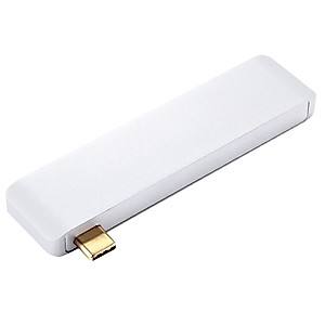 Jiali USB-C Hub Converter 5 in 1 Multi-Function Aluminium Alloy 5Gbps Transfer Rate USB-C/Type-C HUB Adapter with 3 USB 3.0 Ports & SD Card Slot & TF Card Slot for MacBook 2015/2016 / 2017(Grey)