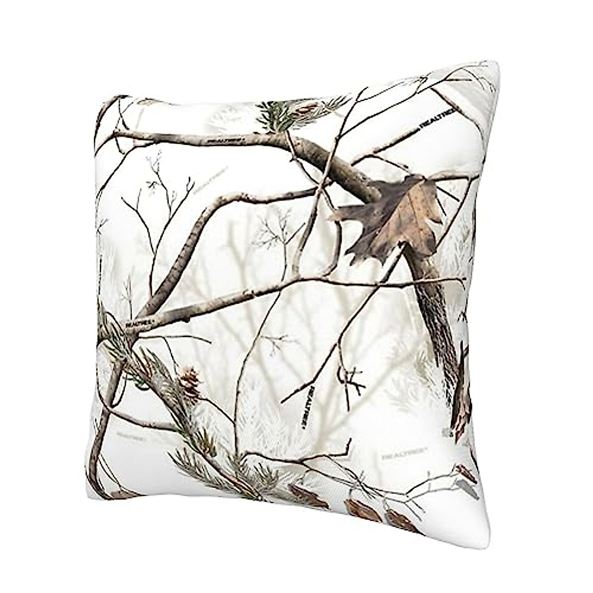 WURTON White Trees Camo Print Throw Pillow Covers, Soft Square Cushion Case,for Sofa, Couch,Bed Chair-18 X 18 Inch