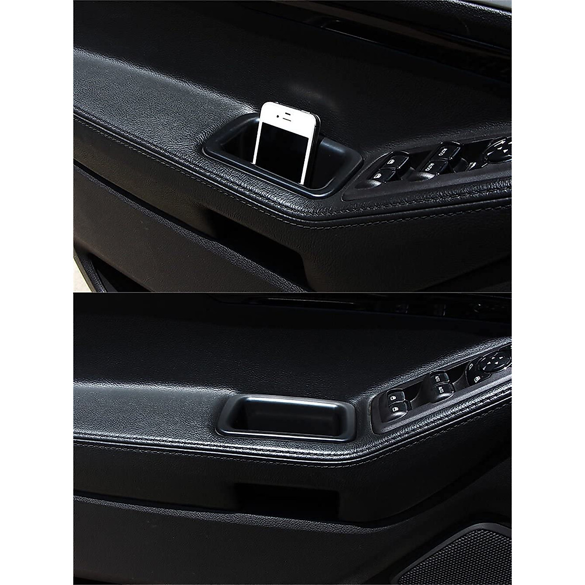 Vesul Front Row Door Organizer Compatible with Ford Explorer 2011 2012 2013 2014 2015 Armrest Storage Tray Phone Container Handle Pocket ABS Tray Insert Glove Pallet