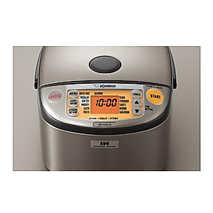 Zojirushi NP-HCC18XH Induction Heating System Rice Cooker and Warmer, 1.8 L, Stainless Dark Gray
