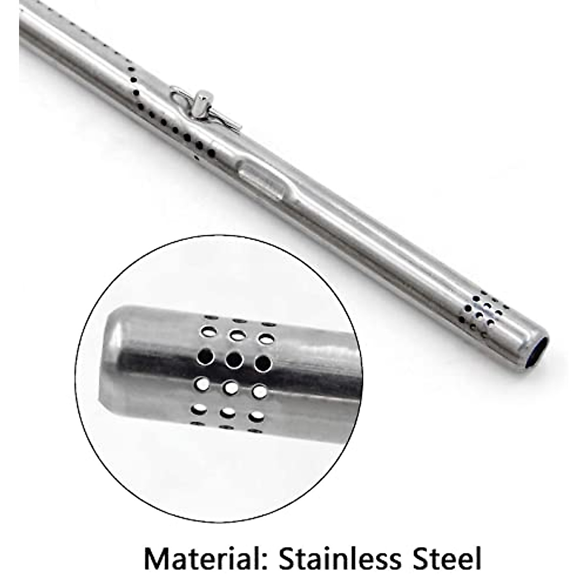 Dongftai SD63C (4-Pack) 15 1/2" Stainless steel heat plates and burner Replacment Parts for Charbroil Advantage Series 4 Burner 463344116, 466344116 Gas Grill Models