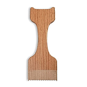 CONSDAN Grill Scraper, Soild Oak Wooden Grill Brush, Grill Scraper for Outdoor Grill, Bristle Free Grill Scrapers, Grill Grate Cleaner Safe Wood Grill Brusher