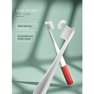 Blenpapa Kids Sonic Electric Toothbrush with Battery Powered 31000VPM High Vibration, Soft Bristles, Red