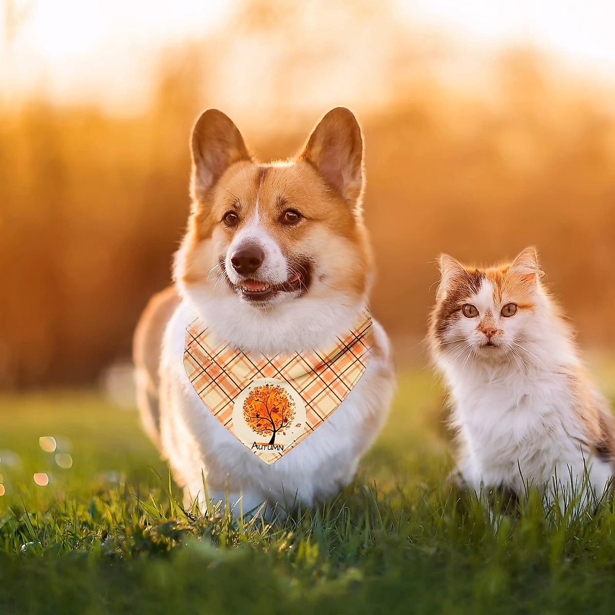 4 Pieces Dog Bandanas Scarf Dog Spring Summer Autumn Winter Season Theme Party Supplies Plaid Seasonal Holidays Dog Bandana Washable Dog Triangle Kerchief Bibs for Dogs Cats Pet Costume Supply