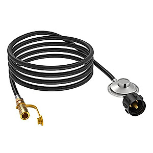 AJinTeby Propane Hose Regulator with 3/8" Quick Connect Disconnect for Mr. Heater Big Buddy Heater -12FT QCC1 Connection