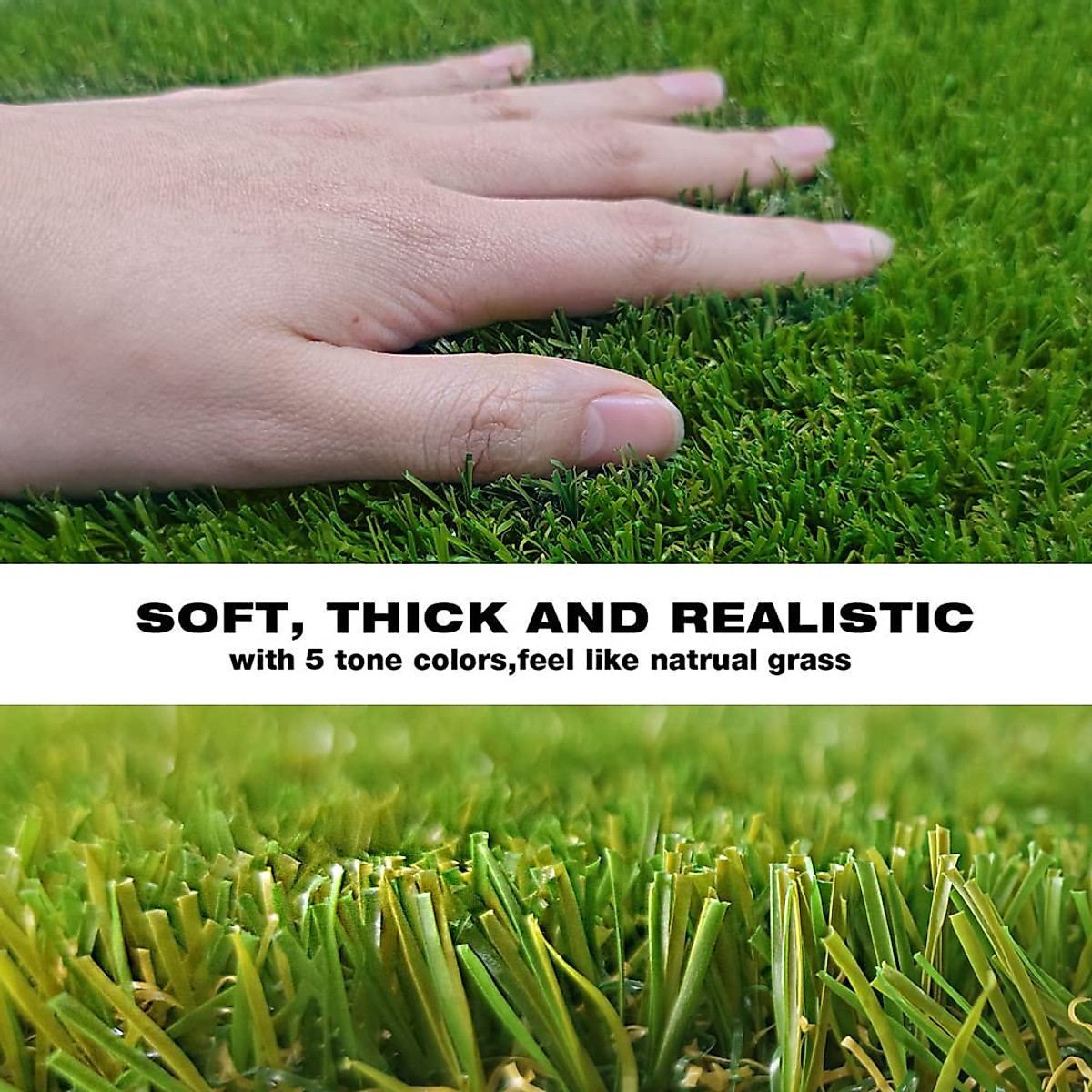 Qingbei Rina Artificial Grass Turf Tiles Interlocking for Dogs Potty,(12"x12"-9 Pack) Outdoor Fake Grass Mat Squares for Balcony,Self-draining Flooring