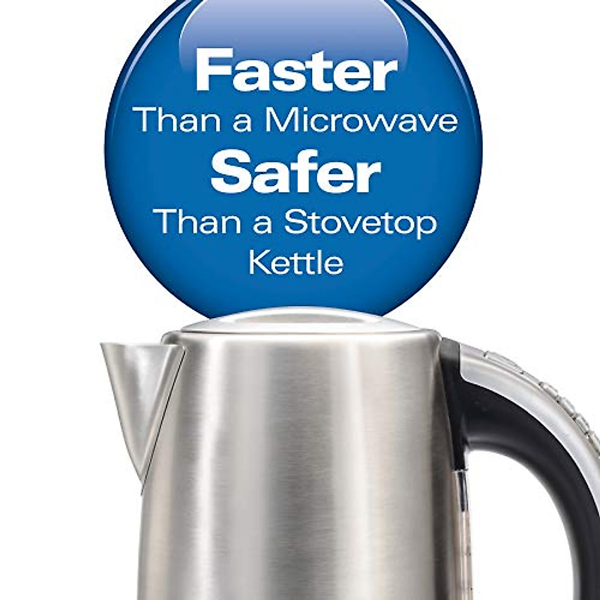 Hamilton Beach 41020R 1.7 Liter Variable Temperature Electric Kettle for Tea and Hot Water, Cordless, Keep Warm, LED Indicator, Auto-Shutoff and Boil-Dry Protection, Stainless Steel