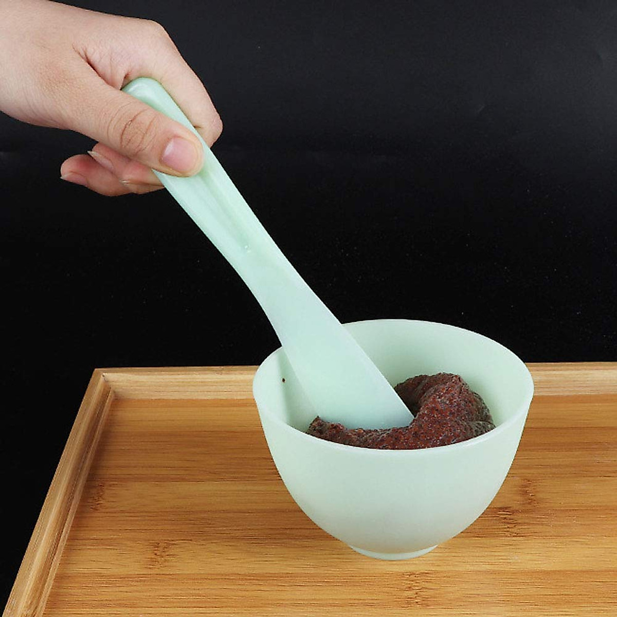 6Pcs Large Plastic Cosmetic Spatula Candy Color Reusable Cosmetic Mask Mixing Spoon Scoops Spatulas Stick Applicator Beauty Spa Makeup Tools for Facial Skin Care DIY Mask Mixing and Sampling Tool,