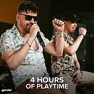 Gemini GMU-M200 Pro UHF Wireless Microphone Set, Rechargeable, 1/4" Jack, for PA/Mixers - Ideal for Karaoke, Live Performances, 2-Pack