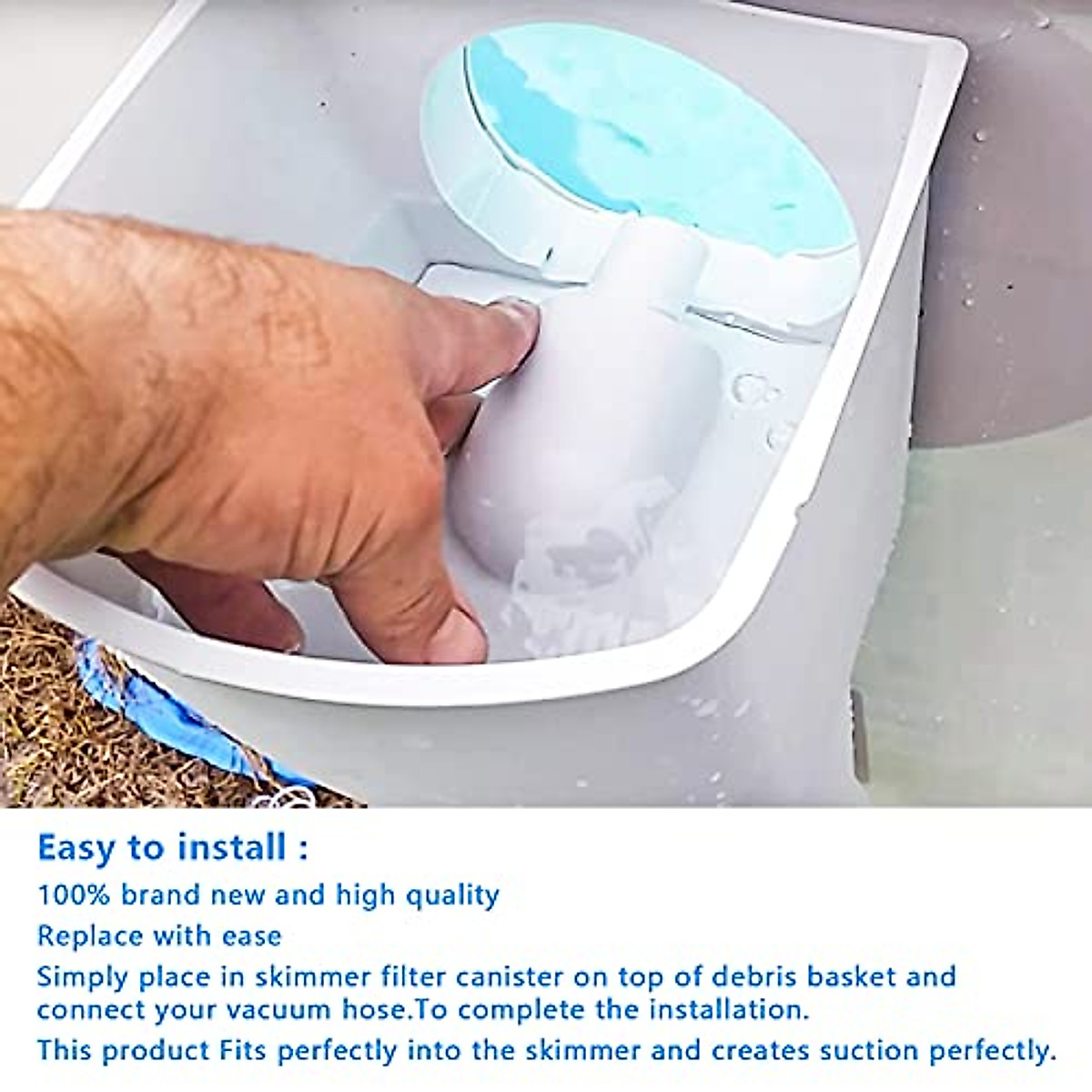 SFX Pool Vacuum Plate Adapter - for Summer Waves Polygroup Ground Skimmer Filter Pump Systems Replace Parts P58PP1955W05