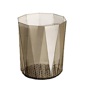 VOSAREA Trash Can Wastebasket Plastic Office Tabletop Trash Can Garbage Container Bin Rubbish Can Paper Basket Office Organizer for Home Office Bedroom Bathroom