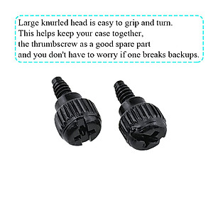 Hao Pro 6#-32 x 6 Thumbscrews Large Knurled Head Cage Mounts Hand Tighten Easy Grip and Turn Handy Sturdy Not Damage Inside for Computer Case Cover PCI Slot Hard Drives Black 9PCS