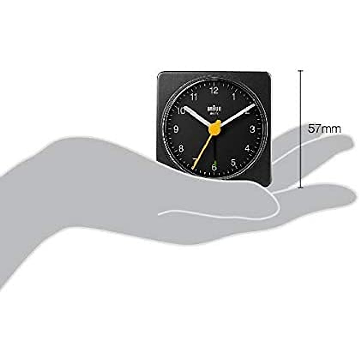 Braun Classic Mixed Black Analogue Alarm Clock Home Gift Bundle with Snooze and Light, Quiet Quartz Movement, Crescendo Beep Alarm in Black, Model BC12B, BC02XB (2 Pack)