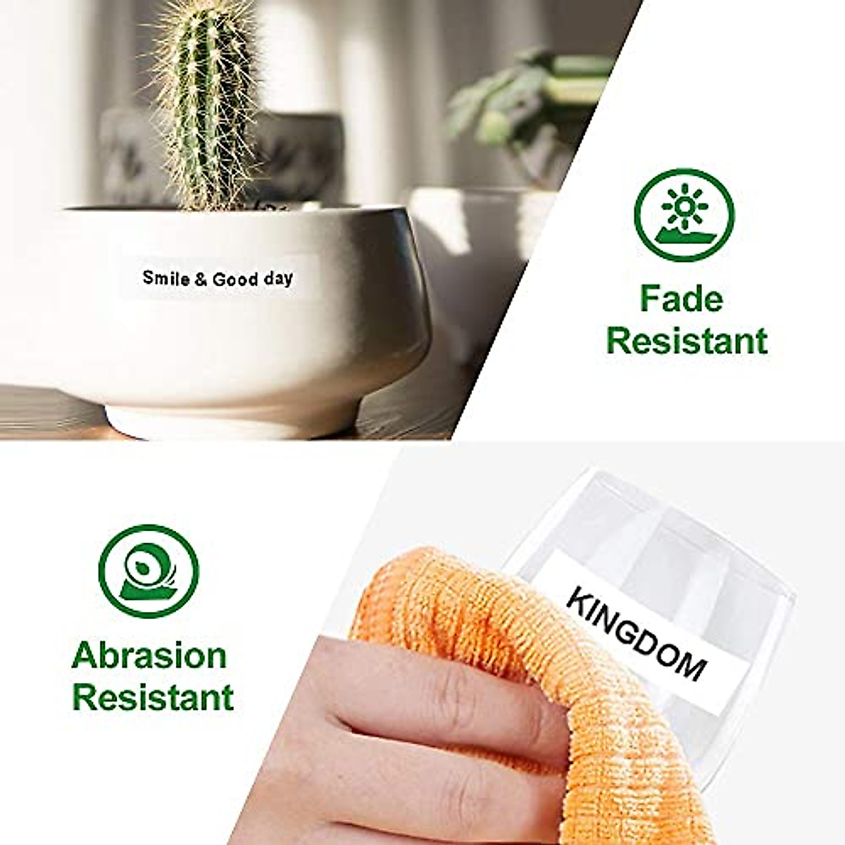 2-Pack White + 2-Pack Clear Compatible with Brother TZe-231 TZ-131 Laminated P-Touch Label Maker Tape 12mm 0.47 Inch for PT-D210 PT-D200 PT-D400 PT-1280, 26.2 Feet 8m