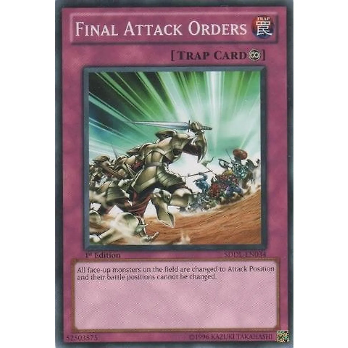 Yu-Gi-Oh! - Final Attack Orders (SDDL-EN034) - Structure Deck: Dragunity Legion - 1st Edition - Common