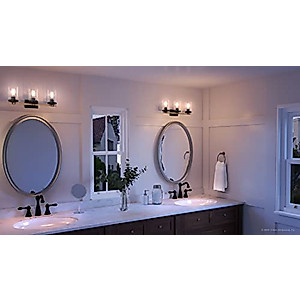 Luxury Urban Loft Bath Light, Medium Size: 9''H x 22''W, with Modern Farmhouse Style Elements, Charcoal Finish, UEX2606 from The Hampton Collection by Urban Ambiance