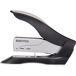 Bostitch inHANCE+100 Heavy Duty Stapler - Two Fingers, No Effort, Spring Powered Stapler - 100 Sheets, Gray (1300)