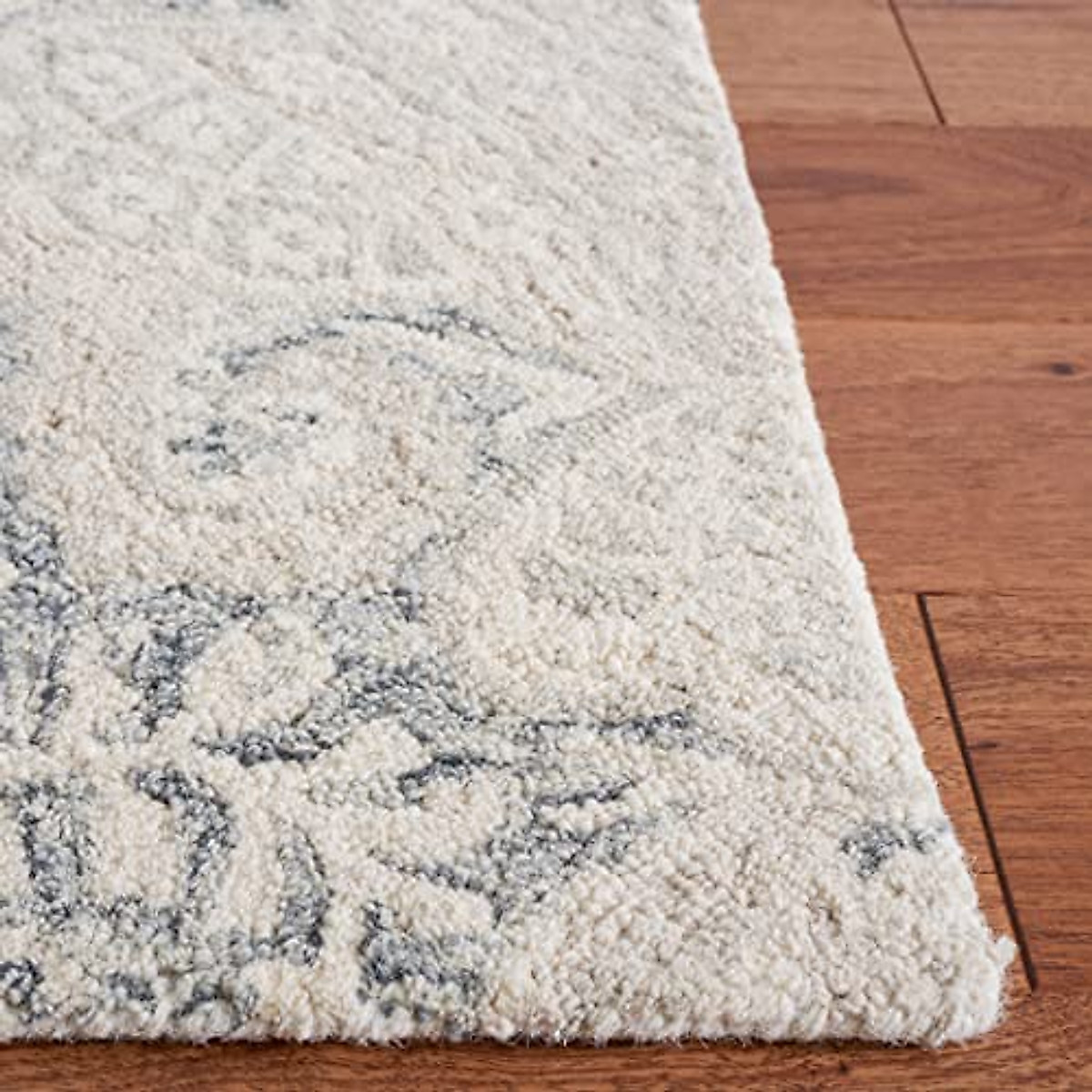 Safavieh Micro-Loop Collection 10' x 14' CharcoalIvory MLP539H Handmade Premium Wool Living Room Dining Bedroom Area Rug
