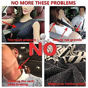 MIRKOO Car Seat Belt Cover Pad, 4-Pack Soft Car Safety Seat Belt Strap Shoulder Pad for Adults and Children, Suitable for Car Seat Belt, Backpack, Shoulder Bag, Laptop Computer Bag(4-Black)