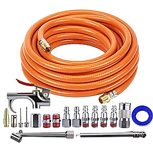 Tool Daily Air Compressor Kit, 3/8 Inch X 25 FT Hose, 18 Pieces Air Tool Accessories, 1/4 Inch Fitting