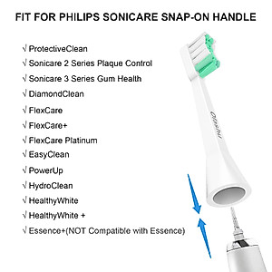 Ofashu Electric Toothbrush Replacement Heads for Philips Sonicare ProtectiveClean DiamondClean HX9023, 10 Pack