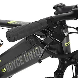 ROYCE UNION RTE 26” Electric Mountain Bike, Pedal Assist to 20MPH, Matte Black, 8 Speed, Removable 36V 10.4AH Lithium Battery