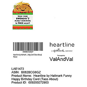 Heartline by Hallmark Funny Happy Birthday Card (Taco About)