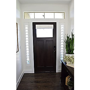 Small Front Door Curtain Washable (25"w x 20"L Bright White)