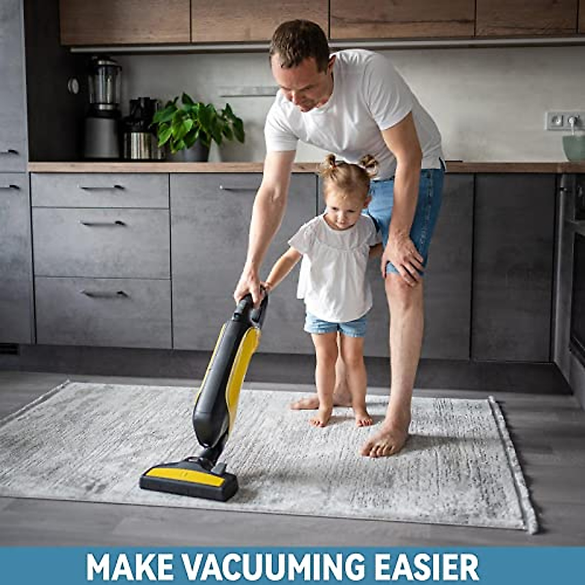 Rug Pad Grippers (New Tech 2022), 4PCS Resusable Washable Rug Tape on Hardwood Floors & Tiles, Dual Sided Adhesive Non Slip Rug Pads, Extra Strong Grippers for Area Rugs to Keep Flat and in Place