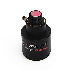 5MP Action Camera Vari-Focal Lens 6-22mm M12 Mount 1/2.5 Inch IR Filter Long Distance View