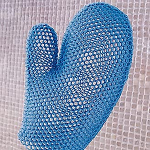 Supracor Spa Bath Mitt Body Exfoliator Face Scrub Sponge, Blue