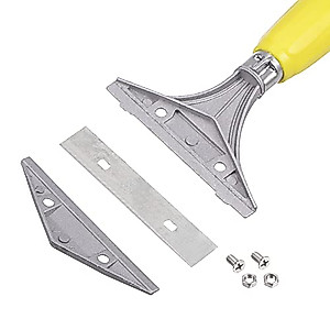 uxcell 49" Adjustable Floor Scraper Flooring Removal Tool with Long Steel Handle for Window Paint Glass Wall