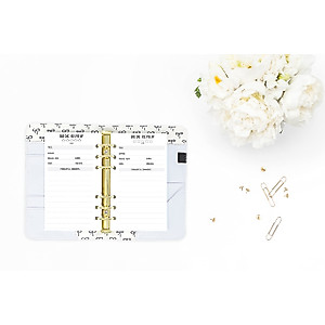 Personal Book Review Planner Insert Refill, 3.74 x 6.73 inches, Pre-Punched for 6-Rings to Fit Filofax, LV MM, Kikki K, Moterm and Other Binders, 30 Sheets Per Pack