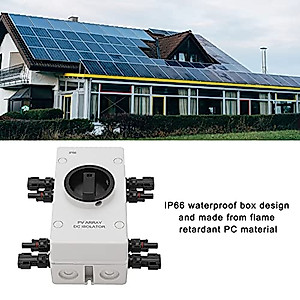 Solar Disconnect Switch, PV Isolator IP66 Waterproof DC 1000V 32A, Grid Solar Power System Photovoltaic Circuit Isolator, for Solar Panels, RV, Boat